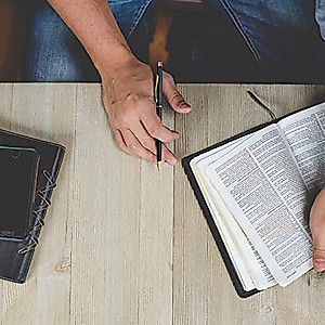 Cambond Black Pens, Ballpoint Pen Bulk Black Ink 1.0 mm Medium Point Smooth Writing Black and Gold Pens for Men Women Police Uniform Office Business, 10 Pack (Black)