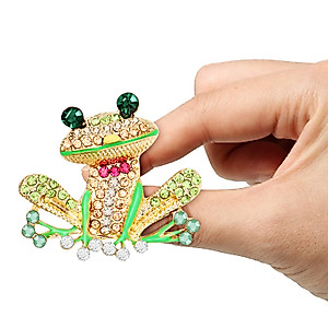 Hicarer 9 Pcs Animal Brooch Pins Brooches for Women Vintage Rhinestone Crystal Pin Hummingbird Butterfly Owl Elephant Dragonfly Peacock Retro Pin Jewelry for CNA Nurse Graduation Gifts