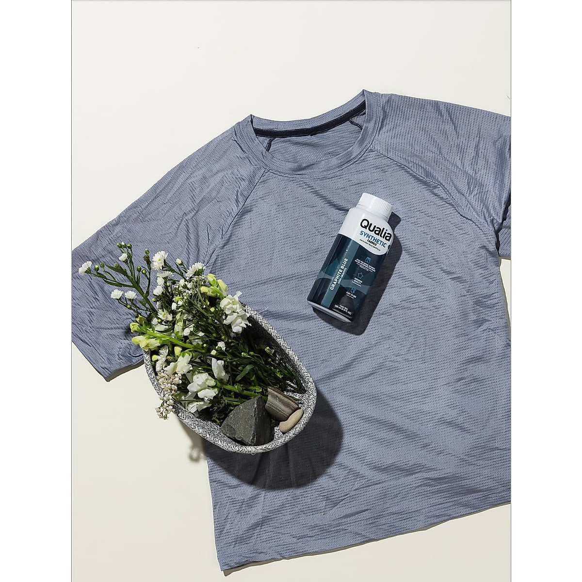 Qualia Synthetic Fabric Dye, Easy to Use, Perfect for Synthetic Fabrics: Polyester, Spandex, Nylon, and More, Ultra-Concentrated Colors for Vibrant Results, Graphite Blue, 1 Pack