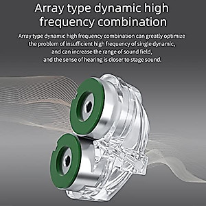 753 KZ‑DQ6 Earbuds Headphone,HiFi Stereo Noise Cancelling Wired Earbuds,10mm Dual & 6mm Single Magnetic Dynamic Unit Earphone with Detachable Cable for Gaming Sport Music