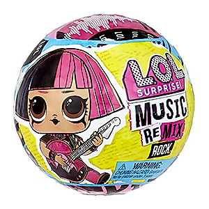 L.O.L. Surprise! Remix Rock Dolls Lil Sisters with 7 Surprises Including Instrument - Collectible Doll Toy, Gift for Kids, Toys for Girls and Boys Ages 4 5 6 7+ Years Old, Multi color