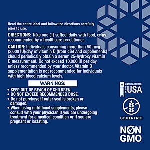 Life Extension Vitamin D3 175 Mcg (7000 Iu) – Promotes Bone Health, Brain Health And Immune Function – Non-gmo – Gluten-free – 1 Daily – 60 Softgels