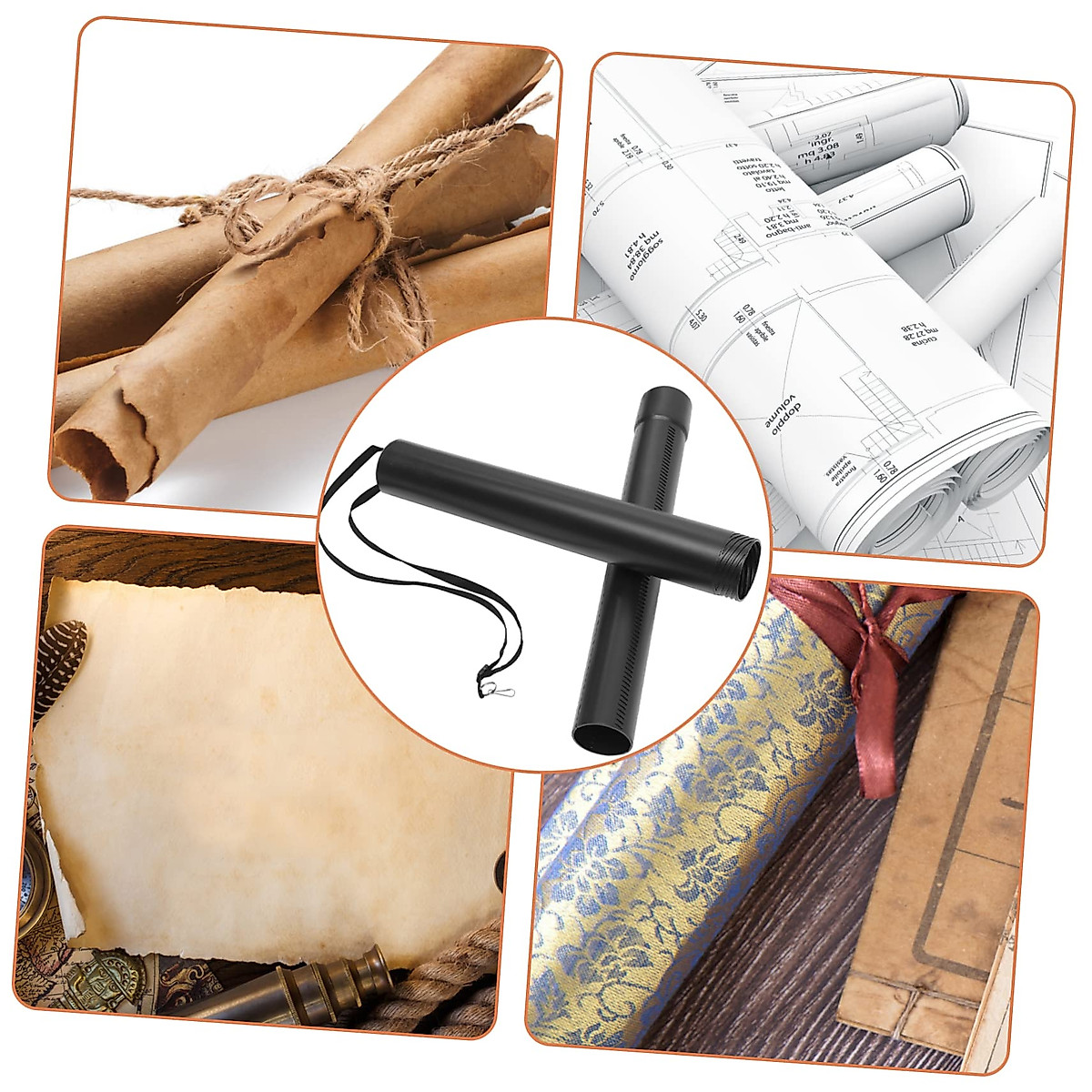 MAGICLULU Painting Tube Blueprint Storage Tube Poster Tube 19.85 Inches Drawing Carrying Tube Poster Transit Tube Expandable Storage Tube Drafting Tube Abs Painting and Calligraphy Painting Box