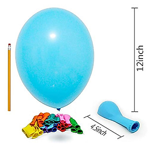 Runch 100pcs Latex Balloons, 12inch Multicolor to Celebrate Latex Balloons, Premium Thick Balloons for Birthday/Party/Christmas/Wedding and Holidays