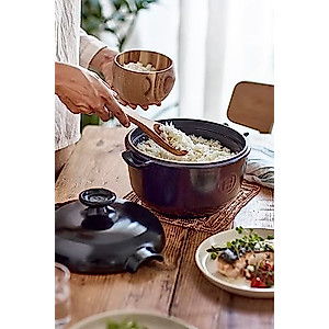 Emile Henry 2.5 qt Rice Pot, Charcoal