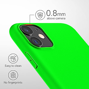 kwmobile Case Compatible with Apple iPhone 11 Case - Soft Slim Protective TPU Silicone Cover - Neon Green