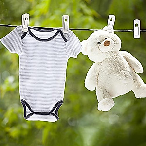 Tinfol White Velvet Hanger Clips, 24Pcs Pants Hangers Clips, Non-Slip Flocked Finger Clothes Clips Perfect for Thin Velvet Hangers