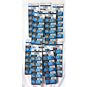 AG13 LR44 L1154 357 A76 Alkaline Button Cell Battery with Retail Blister Pack Cards (100) by YMCtoys