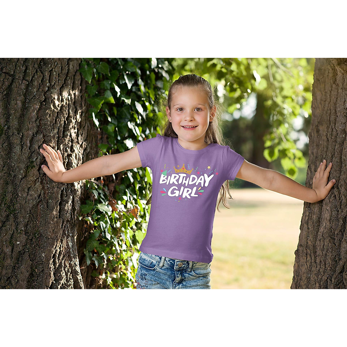 Birthday Girl Shirt Crown 1st First 2nd Two 3rd 4th 5th Toddler Birthday Outfit (Purple, 7 Years)