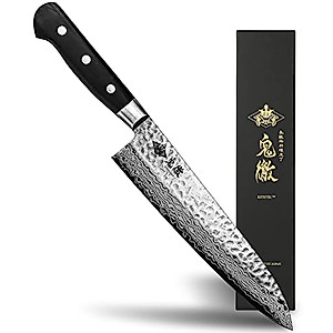 KITETSU Japanese chef knife made in Japan gyutou 8" Damascus VG10 SEKI city superior stainless blade 210mm