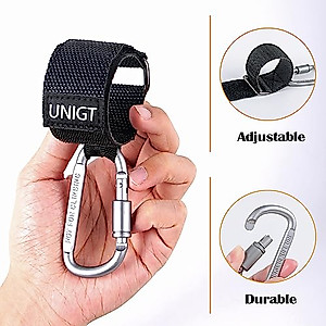 UNIGT 2 Pack UTV Hook for Hanging Headsets, Helmet and Goggles, Multipurpose Carabiners for Electric Scooter Owner Fits 1.5-2.0" SXS Roll Cage Accessory Hook Hanger- Black