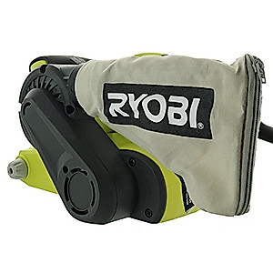Ryobi BE319 6 Amp Portable 320 Feet / Minute Corded Belt Sander (3” x 18”) w/ Onboard Removable Dust Bag (Medium Grit Sanding Belt Included)