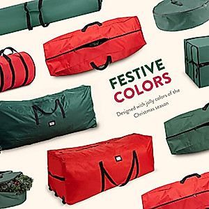 Zober Premium Christmas Tree Storage Bag - Fits Up to 9 ft Tall Artificial Disassembled Trees, Durable Handles & Sleek Dual Zipper - Holiday Xmas Bag Made of Tear Proof 600D Oxford - 5-Year Warranty