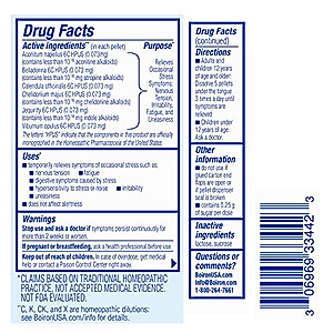 Boiron StressCalm On The Go for Relief of Stress, Anxiousness, Nervousness, Irritability, and Fatigue - 2 Count (160 Pellets)