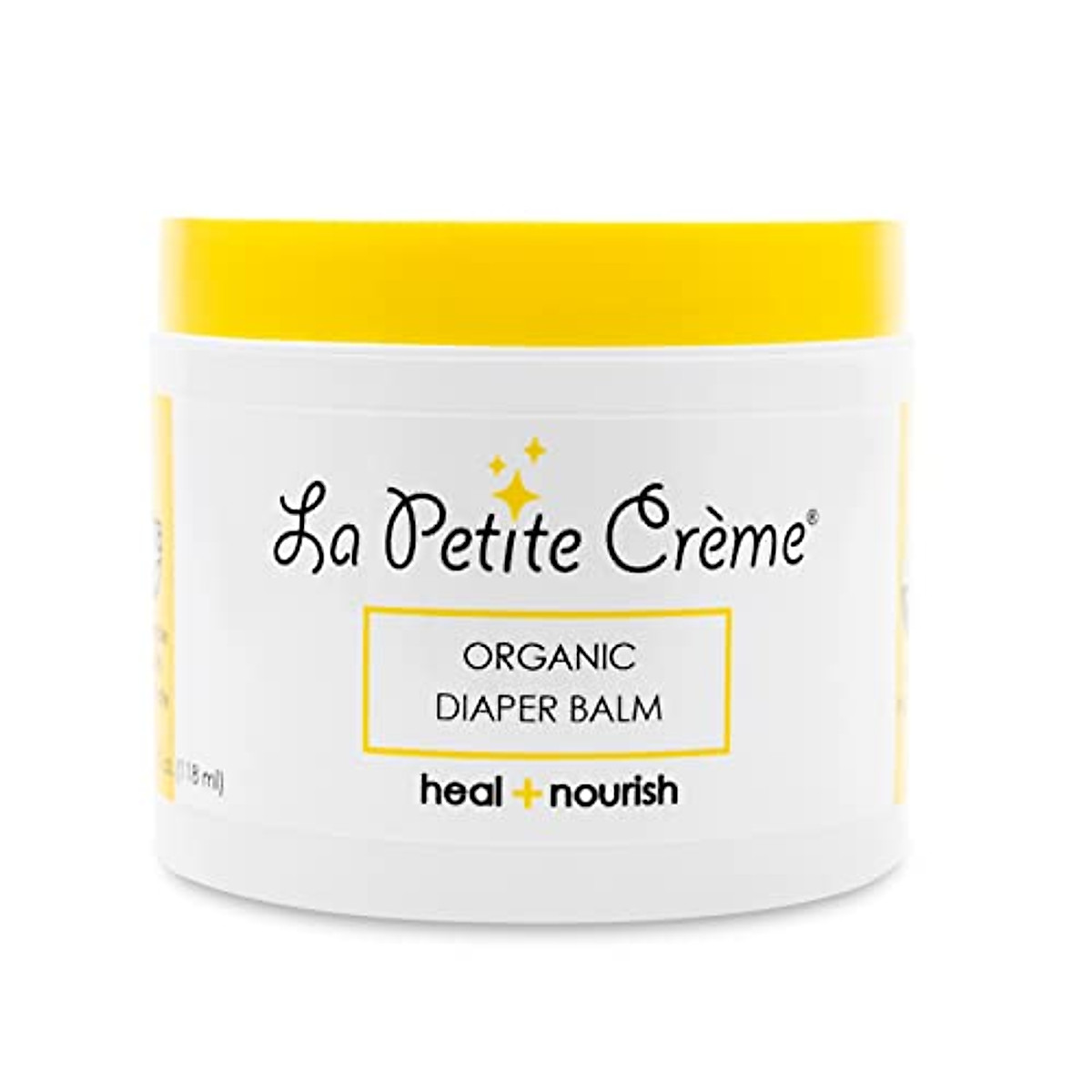 La Petite Creme French All-Natural Diaper Balm - Healing & Nourishing Diaper Cream - Gentle & Safe Baby Balm with USDA Certified Organic Beeswax and Olive Oil - Baby Essentials for Newborn (4 oz)