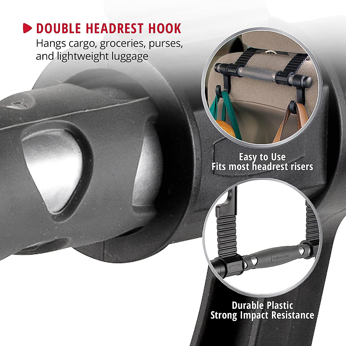 Rubbermaid Double Headrest Hooks