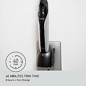 Panasonic Body Hair Trimmer for Men, Cordless Waterproof Design, V-Shaped Trimmer Head with 3 Comb Attachments for Gentle, Full Body Grooming, ER-GK60-S (Silver)