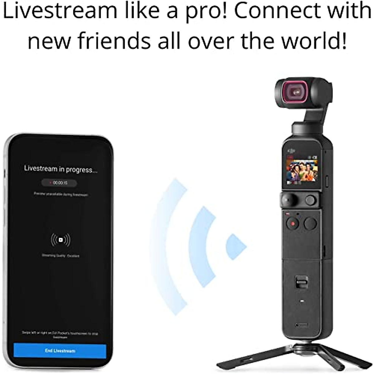 DJI Pocket 2 Creator Combo - 3 Axis Gimbal Stabilizer with 4K Camera (Renewed Premium)