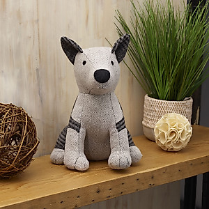 Elements 8.66x11.02x11.02 Inch Gray Dog Weighted Fabric Door Stopper