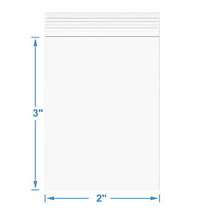 Somoga 200 PCS 2" x 3" Thick 4 Mil Small Clear Zip Poly Bags Plastic Reclosable Zip Seal Lock Bags Heavy-Duty Necklace Ring Coin Beads Jewelry Pill Zipper Bag