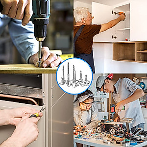 Self Drilling Screws, 420pcs Self Tapping Screws for Metal 410 Stainless Steel Sheet Metal Screws #8#10, CGBOOM Wafer Head&Washer TEK Head Screws for Building and Repair