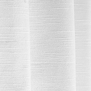 Bedding Craft White Cotton Curtains Set of 2, Textured Slub Curtain 50x96 inch,Cotton Curtains,tab top Curtains,White Cotton Curtains,White Panel Curtains,Cotton Duck Curtains,tab top Curtains