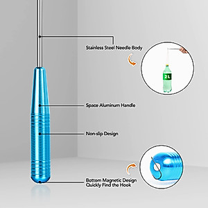 4PCS Fish Hook Remover Fishing Hook Remover, Fishing Hook Quick Removal Device Space Aluminum Magnetic Handle Fish Hook Removal Tool, Fish Hook Disconnect Device for Fishing, Hook Removal Tool Fishing