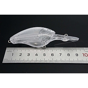 10PCS Unpainted Lure Blanks 10.10g 9.2cm with 6mm Free Fishing Eye Crankbait Baits Simulation Blank Body Clear Hard Baits Trout Salmon Minnow Lure Popper Lures Topwater Freshwater 203