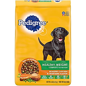 Pedigree Healthy Weight Adult Dry Dog Food Roasted Chicken & Vegetable Flavor Dog Kibble, 14 lb. Bag