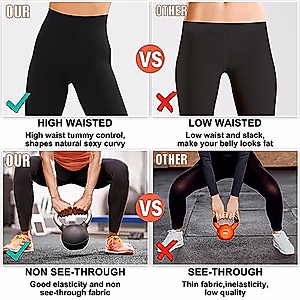 3 Pack Leggings for Women High Waisted No See-Through Tummy Control Soft Yoga Pants Womens Workout Athletic Running Leggings