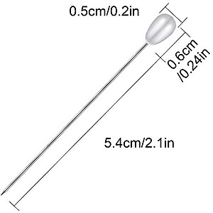 Corsage Boutonniere Pins Teardrop Pearl Head Pins Wedding Bouquet Pins White Straight Head Pins for DIY Crafts Jewelry Making Sewing Wedding Flower Decorations (100 Pieces with 1 Box)