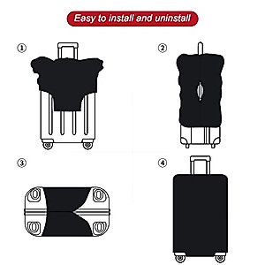 URBEST Luggage Cover Protector Suitcase Anti Scratch Dirt Covers, Fits 18"-22" Luggage Passport Visa