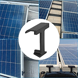 Nikou 10Pcs Solar Panel Drainage Clips Roof Solar Panel Frame Cleaning Clips Photovoltaic Panel Water Guide & Mud Clamp Auto Remove Stagnant Water