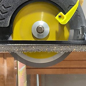 6-1/2 Inch 4T PCD Tip Hardie Fiber Cement Circular Saw Blade with 5/8-Inch DMK Arbor, Polycrystalline Diamond Tipped Teeth Saw Blade for Laminate Flooring