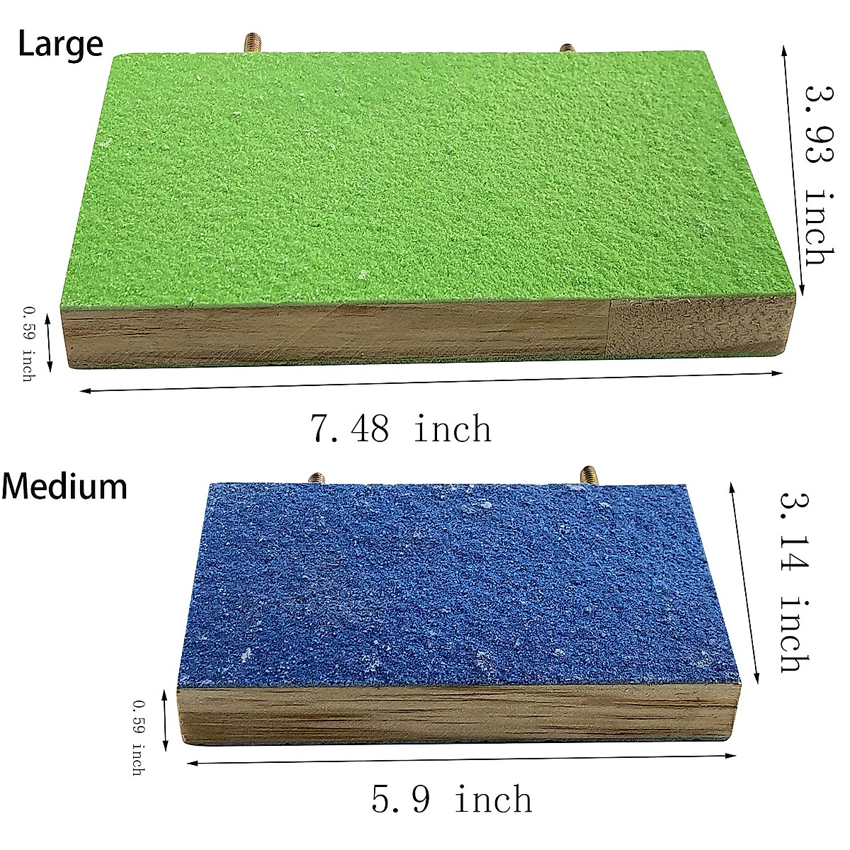 3 Pcs Bird Stand Platform, Wood Playground Paw Grinding Clean, for Pet Parrot, Rat Mouse Cage Accessories Exercise Toys, Random Color