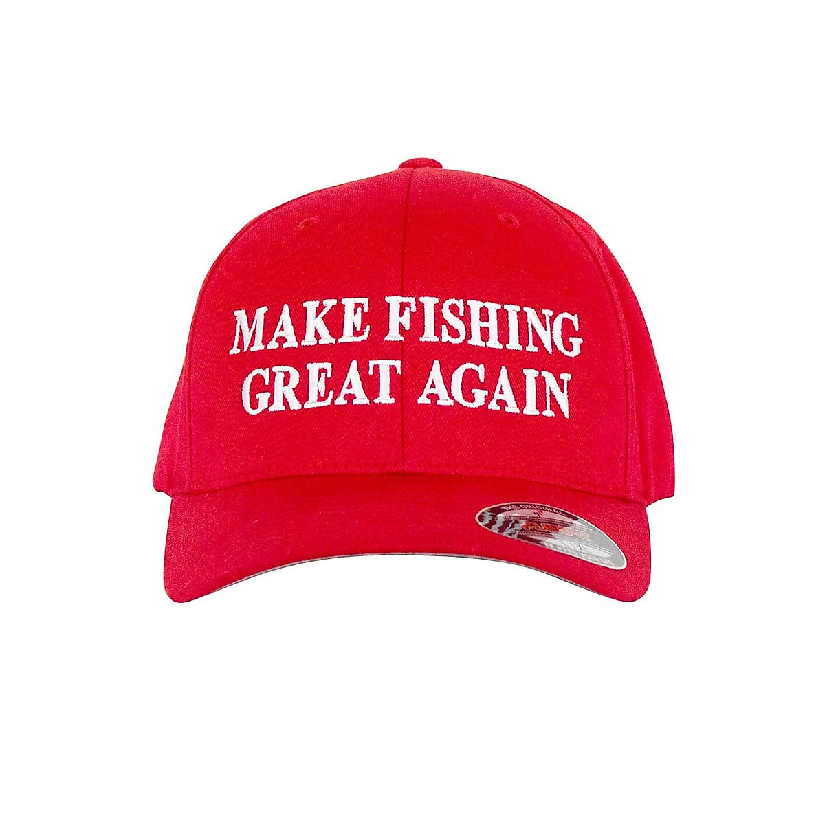 NICERIDE Make Fishing Great Again Flexfit Hat - Classic Flexfit Premium Hat 6277 Red