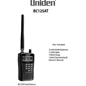 Uniden Bearcat BC125AT Handheld Scanner, 500 Alpha-Tagged Channels, Lightweight, Portable Design. & Koss QZ-99 Noise Reduction Stereophone