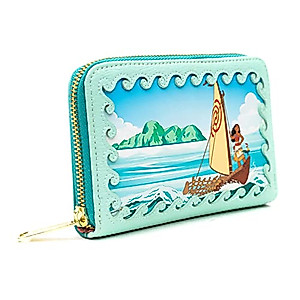 Loungefly Disney Moana, Princess Stories Series Moana Wallet, Te fiti Hei Hei Pua Maui