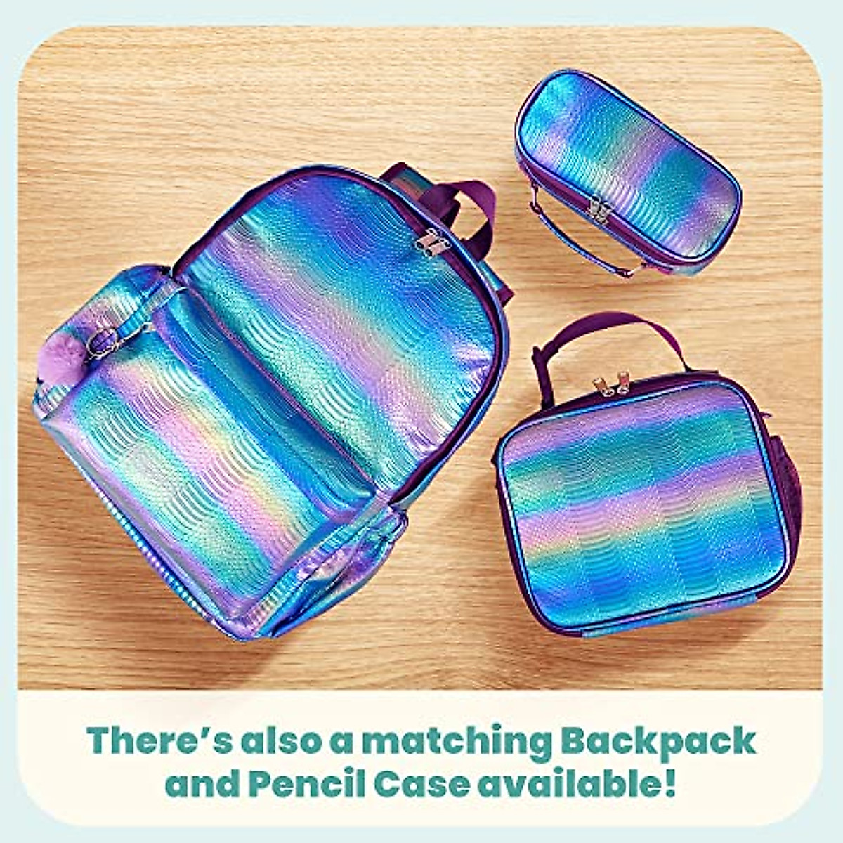 OMBU Mermaid Girls Lunch Box Kids Lunch Box - Kids Lunch Bag Kids Insulated Lunch Bag for Kids - Lunch Box for Girls - Lunch Boxes for Kids Kid Lunch Box Toddler Lunch Box for Daycare Kids Lunchbox