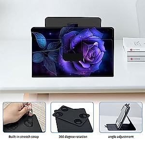 Case for TCL Tab 10 5G 10.1" 9183W (2022)/TCL TAB 10s 9080G（2021/TCL TAB 10s 9081X/TCL Tab Pro 5G Tablet 10.36 inch/TCL TAB MAX 10.4 Inch 360 Degree Rotatable Cover,Purple Rose