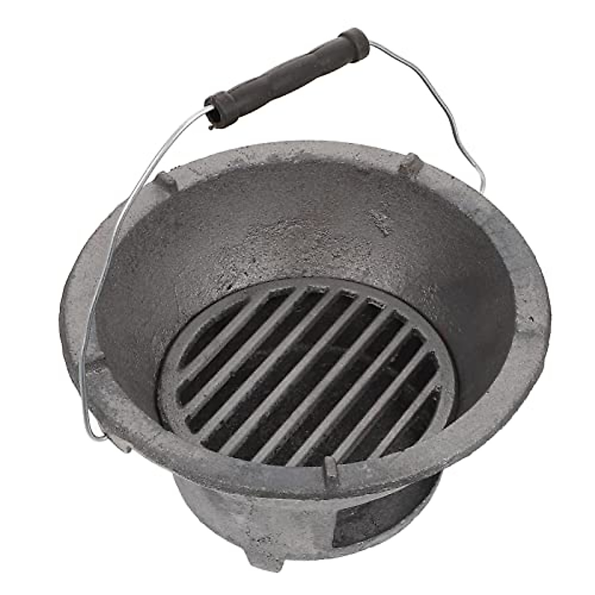 Operitacx Mini Charcoal Grill Camping Stove Portable Barbecue Stove Cast Iron Japanese Hibachi Grill Yakitori Grill Tabletop BBQ Grill for Hot Pot Outdoor Picnic