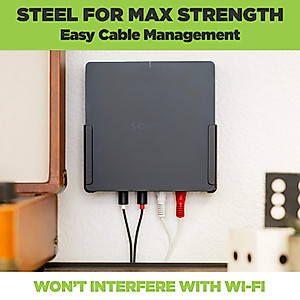 HIDEit Mounts Port Wall Mount for Sonos Port - Made in USA Black Steel Mount for Sonos Port Music Streamer