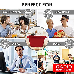 Rapid Mac Cooker | Microwave Macaroni & Cheese in 5 Minutes | Perfect for Dorm, Small Kitchen or Office | Dishwasher-Safe, Microwaveable, BPA-Free… (Blue & Orange, 2-Pack)