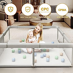 Baby Playpen Play Pens for Babies and Toddlers Baby Fence Baby Play Yards for Indoor & Outdoor with Breathable Mesh Anti-Fall Playpen