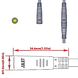 BEISGUANGS Julet 3Pin Female Waterproof Cable Electric Bike Extension Cable Connector for Ebike Light Throttle Ebrake Display