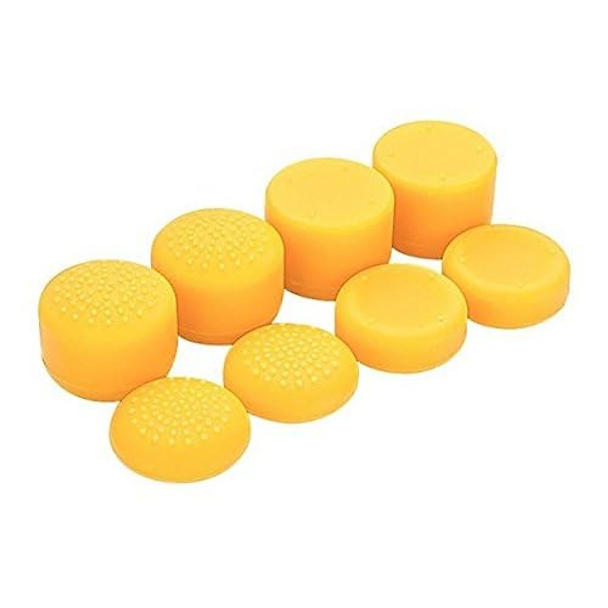 Ambertown Pack of 8 pcs Analog Controller Gamepad Raised Antislip Thumb Stick Grips Thumbsticks Joystick Cap Cover for PS5, PS4, PS3, Switch Pro, Xbox one, Xbox 360, Wii U, PS2 Controller (Yellow)