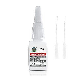 20g Glass Glue, Acrylic Adhesive,Used for Repairing and bonding Between Glass, Acrylic and Other Materials. Instant Super Glue for Glasses,Glass Products,Acrylic Products-Clear