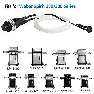 ATKKE 69871 Electronic Igniter Switch/Button for Weber Spirit 210, 220, Spirit E310, 320, Spirit SP310, 320 Grills with Front Mount Control Knobs, Fit for Weber 69851, 69850