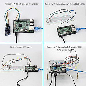 HSU Development Kit for Raspberry Pi 3/4 and Arduino with 16 Different Sensor Modules, Hundreds of Electronic Components, Other Necessary Accessories and Big Carrying Case (Advanced)