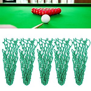 Billiards Mesh Pockets, Bright Green Color Sturdy and Durable Pool Table Pockets, for Billiard Lovers Beginner